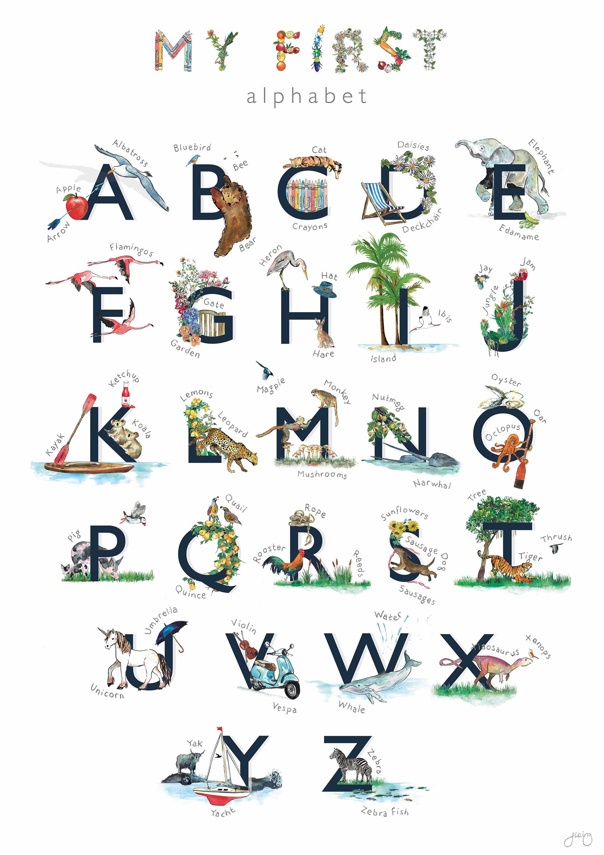My First Alphabet' Nursery Art Print