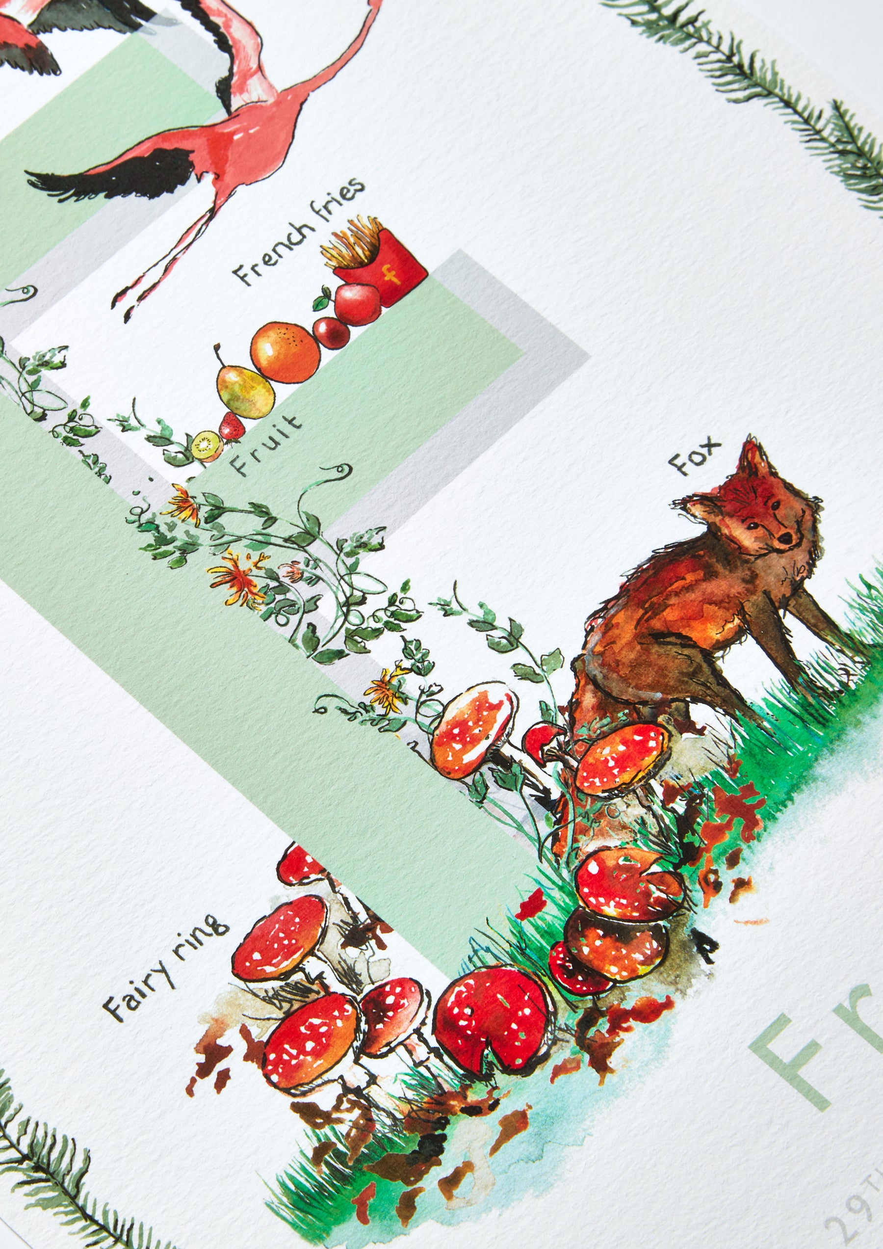 'F is For' Alphabet Nursery Art Print