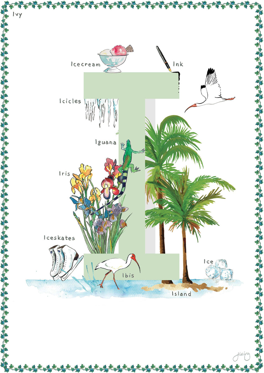 'I is For' Alphabet Nursery Art Print – Jo Laing