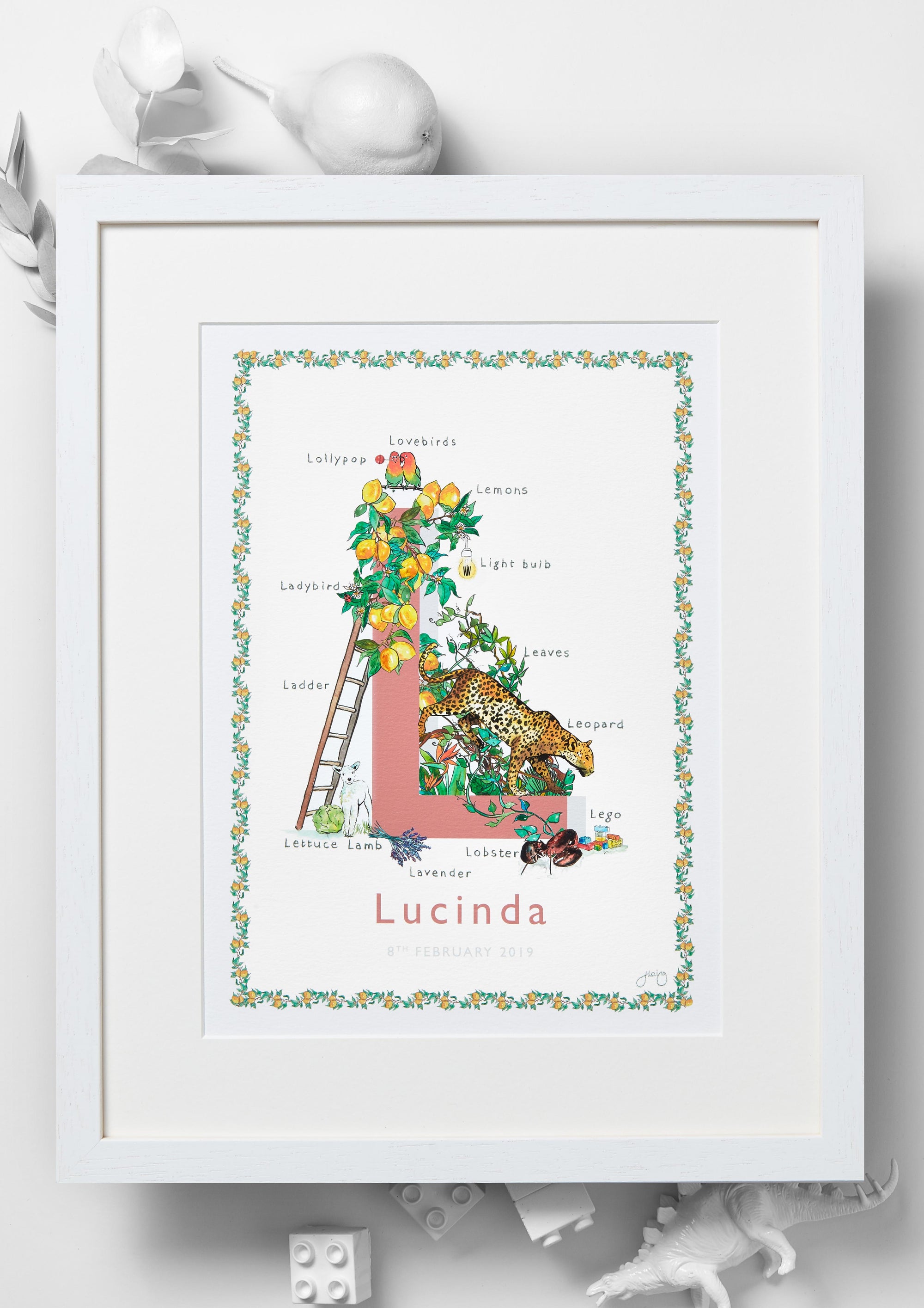 'L is For' Alphabet Nursery Art Print