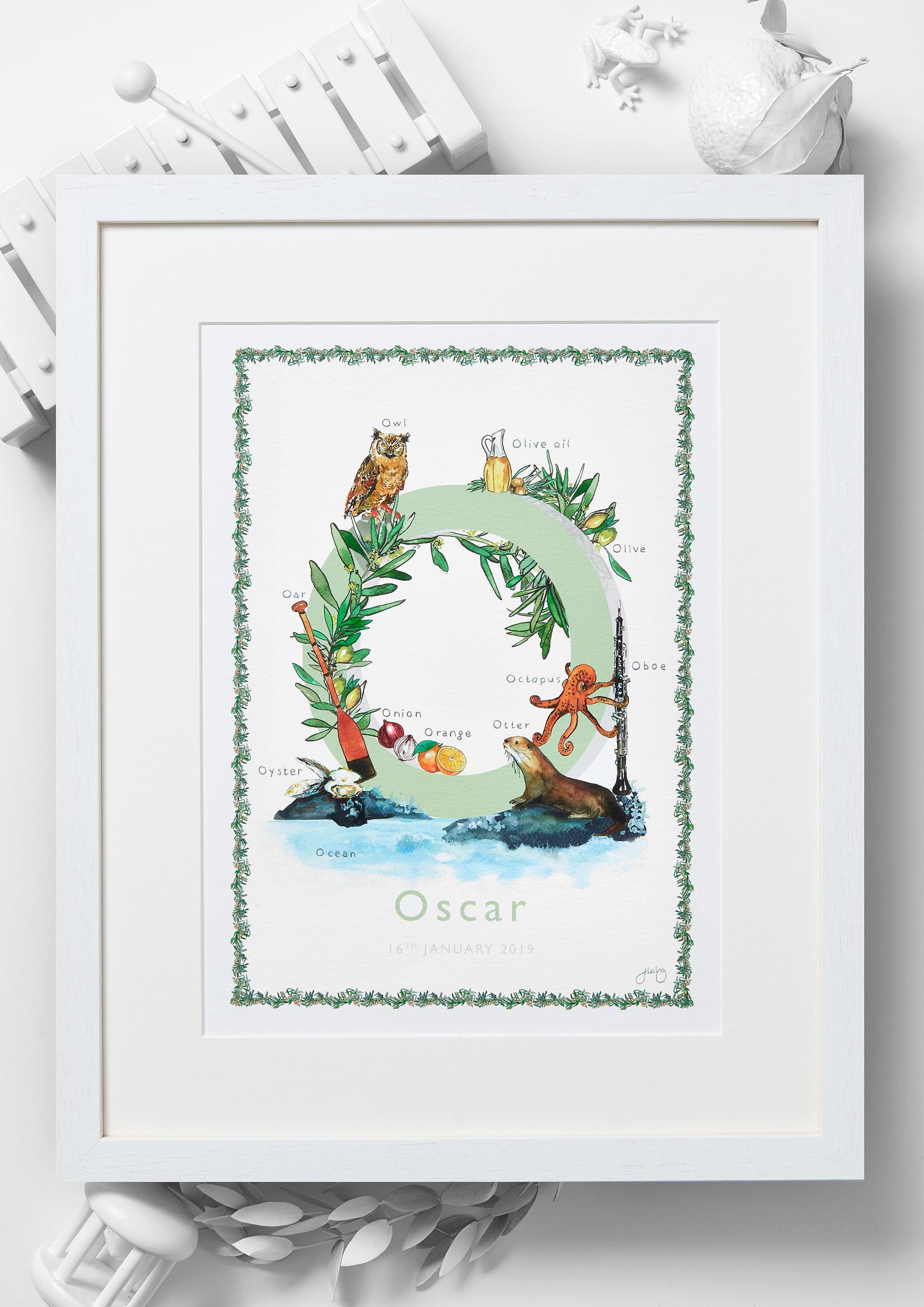 'O is For' Alphabet Nursery Art Print