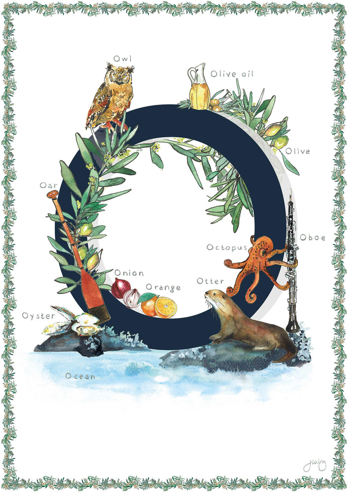'O is For' Alphabet Nursery Art Print